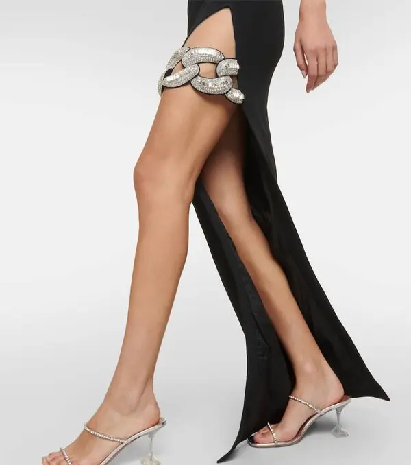 David Koma Asymmetric Embellished Maxi Skirt