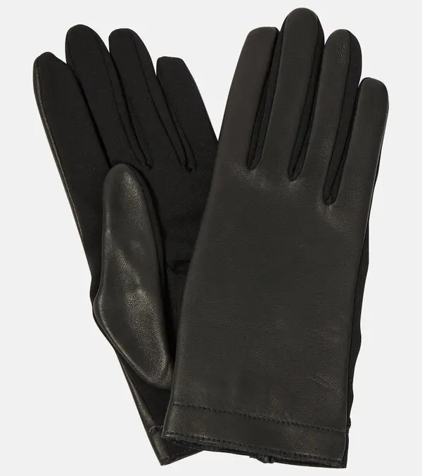 Alaïa Leather Gloves - Black