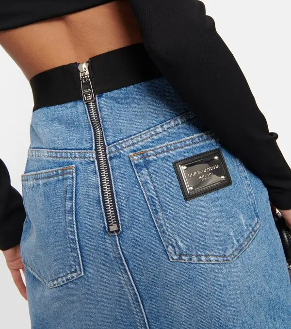 Dolce & Gabbana Logo Denim Miniskirt