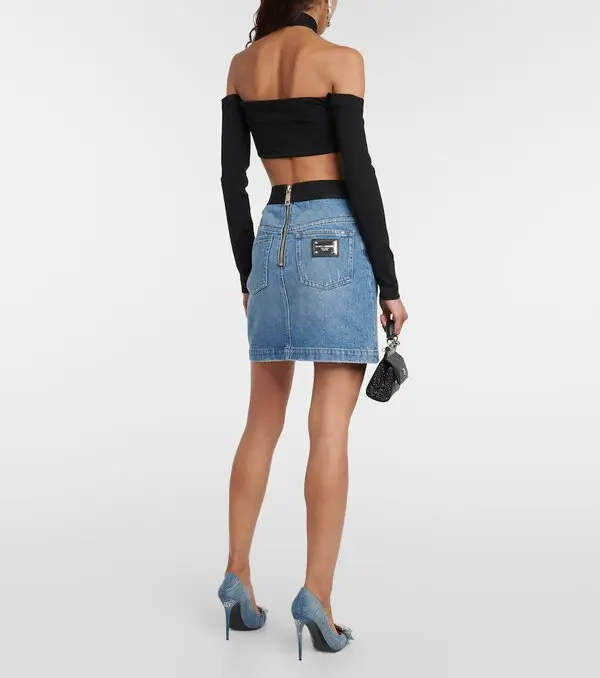 Dolce & Gabbana Logo Denim Miniskirt