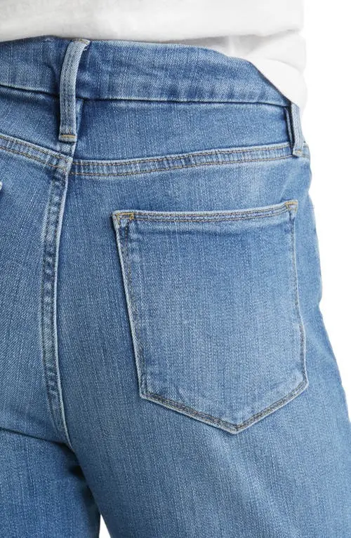 FRAME Le Super High Raw Hem Ankle Straight Leg Jeans