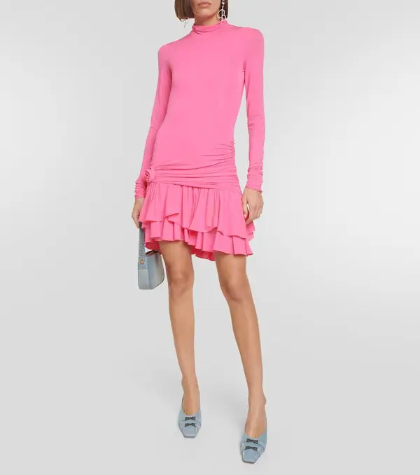 Blumarine Floral-appliqué Minidress