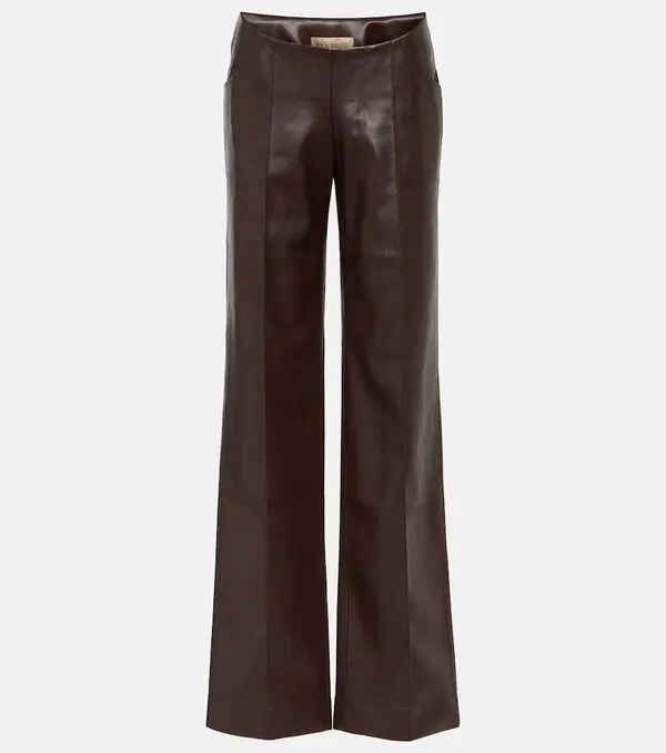 AYA MUSE Low-rise Wide-leg Trousers - Brown