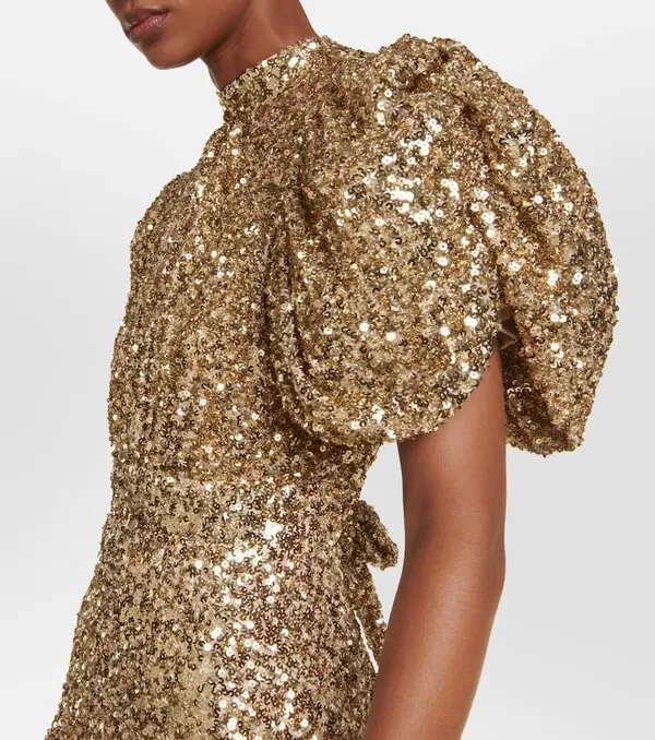 rotate brown sequin dress Brown Short sequin dress ROTATE