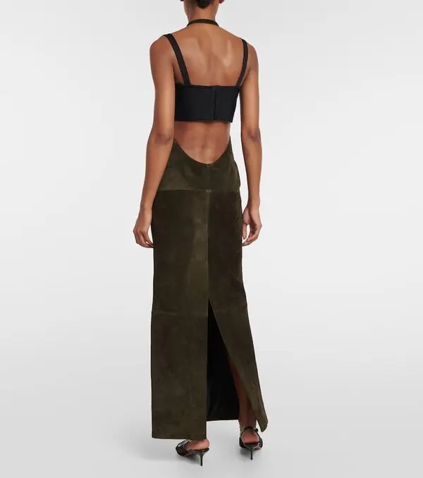 Alaïa Suede Maxi Skirt
