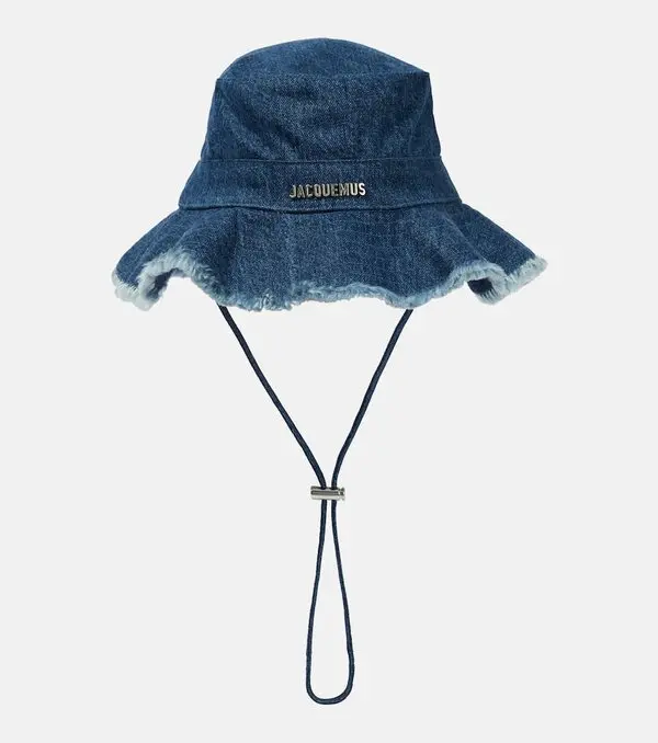 Jacquemus Le Bob Artichaut Denim Bucket Hat In Blue - 30  display picture 3