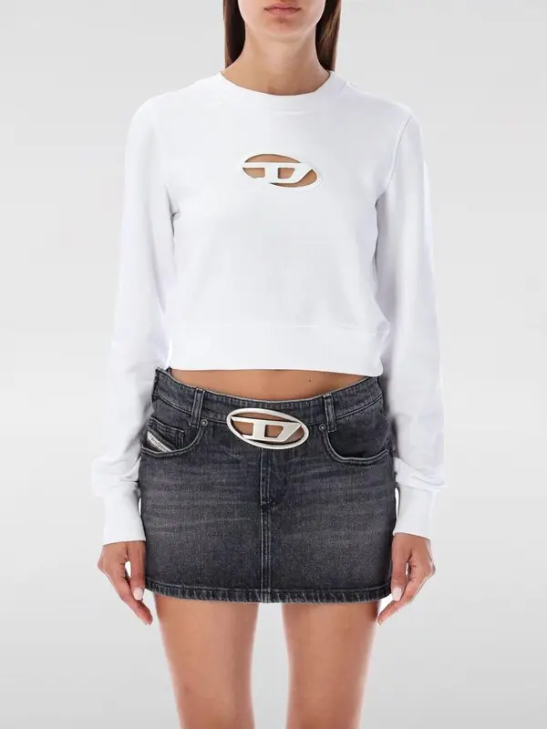 DIESEL Cotton Blend Sweatshirt - White