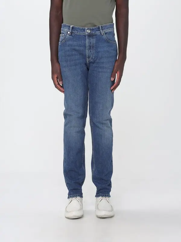 Brunello Cucinelli Mid-rise Straight Fit Jeans In Cotton - Blue