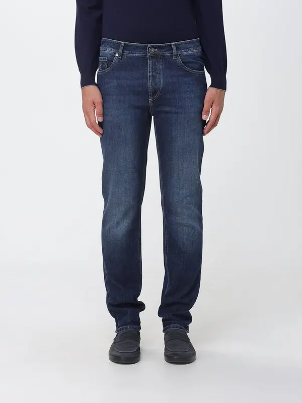 Brunello Cucinelli Mid-rise Straight Fit Jeans In Cotton - Denim