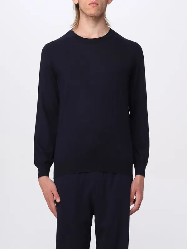 Brunello Cucinelli Virgin Wool And Cashmere Pullover - Navy