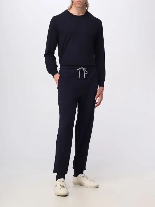 Brunello Cucinelli Virgin Wool And Cashmere Pullover - Navy