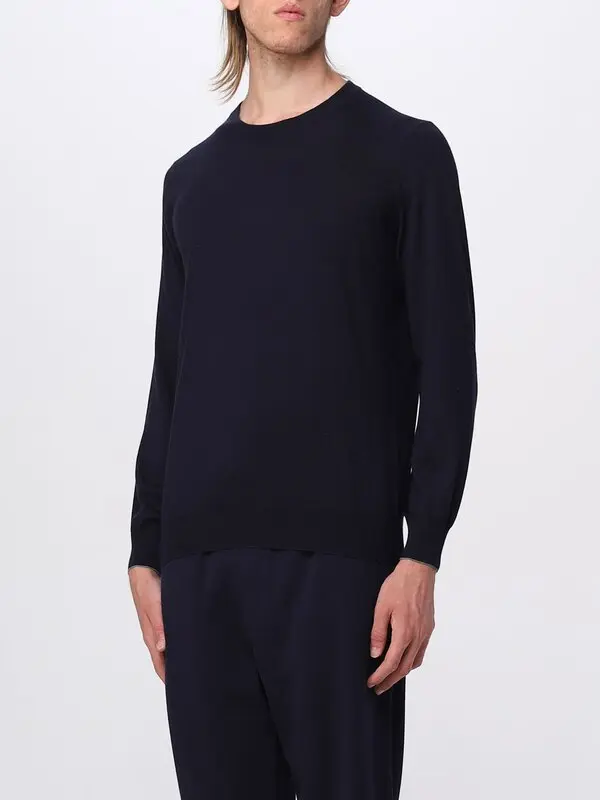 Brunello Cucinelli Virgin Wool And Cashmere Pullover - Navy