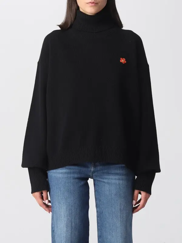 Kenzo Boke Flower Crest Sweater In Wool