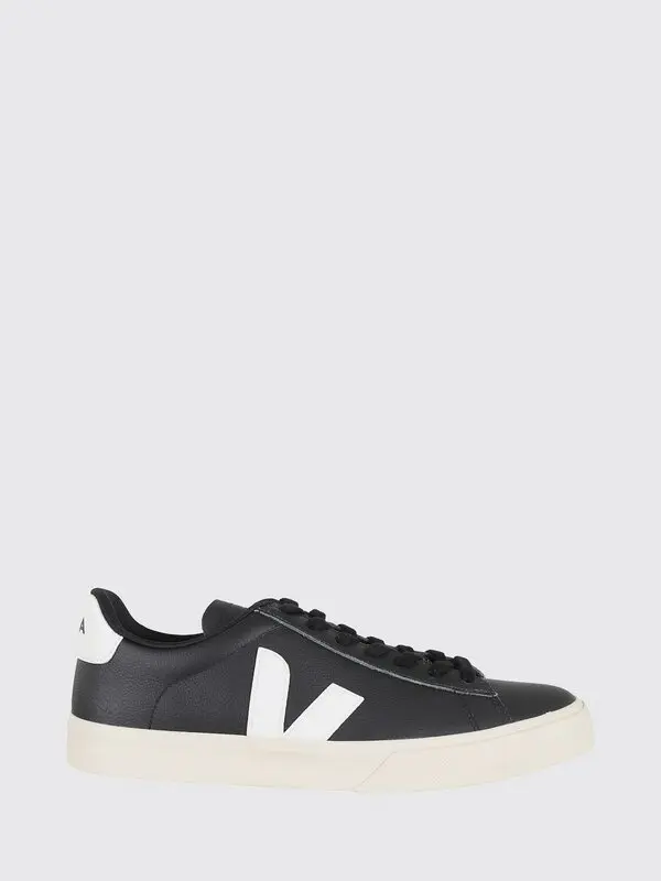VEJA Campo Chromefree Low-top Sneakers In Sustainable Leather With Contrast Logo - Black