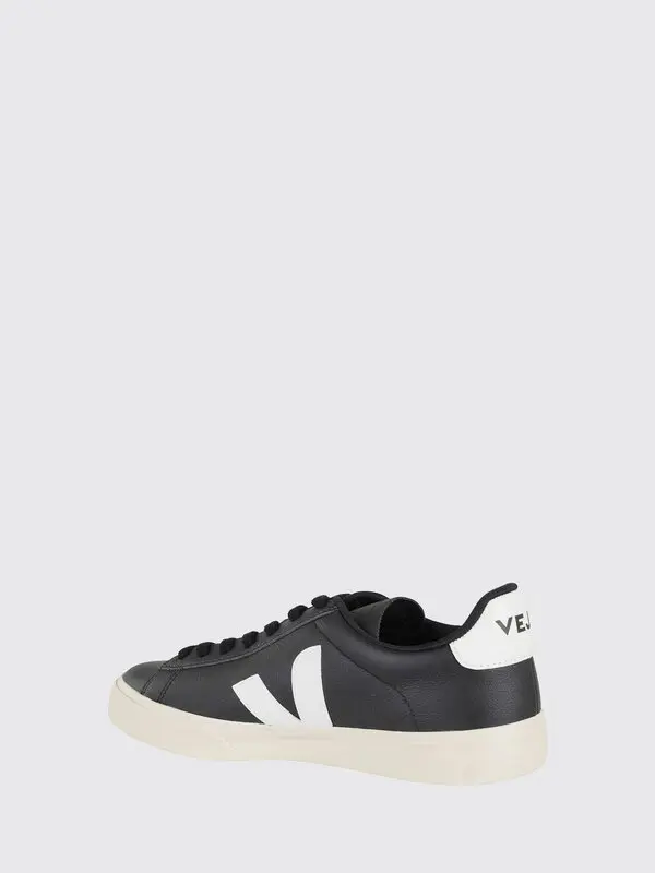 VEJA Campo Chromefree Low-top Sneakers In Sustainable Leather With Contrast Logo - Black