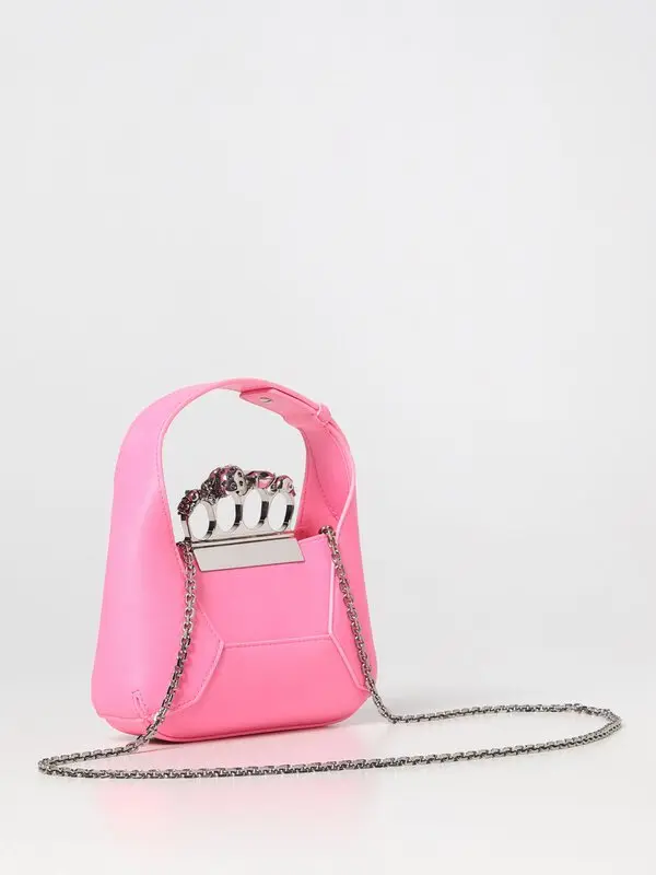 Alexander McQueen Jeweled Leather Hobo Bag With Skull Detail