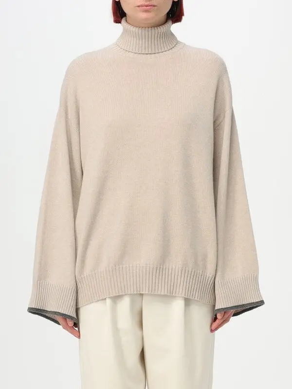 Brunello Cucinelli Cashmere Turtleneck Sweater - Beige