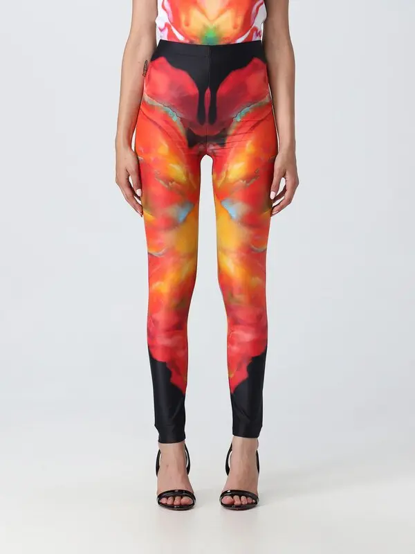 Alexander McQueen Leggings In Printed Stretch Fabric