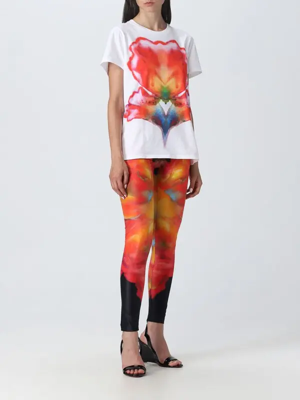 Alexander McQueen Leggings In Printed Stretch Fabric
