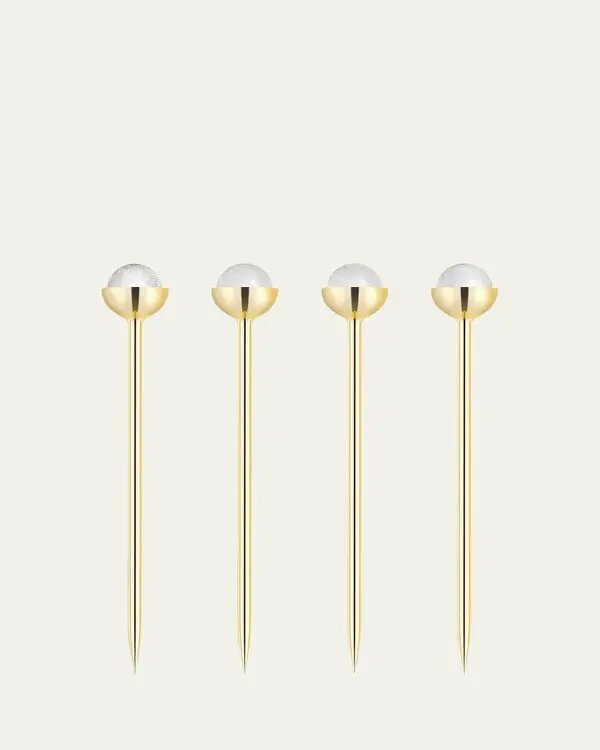 ANNA NEW YORK Hospitality Cocktail Picks - Gld/ Crystal