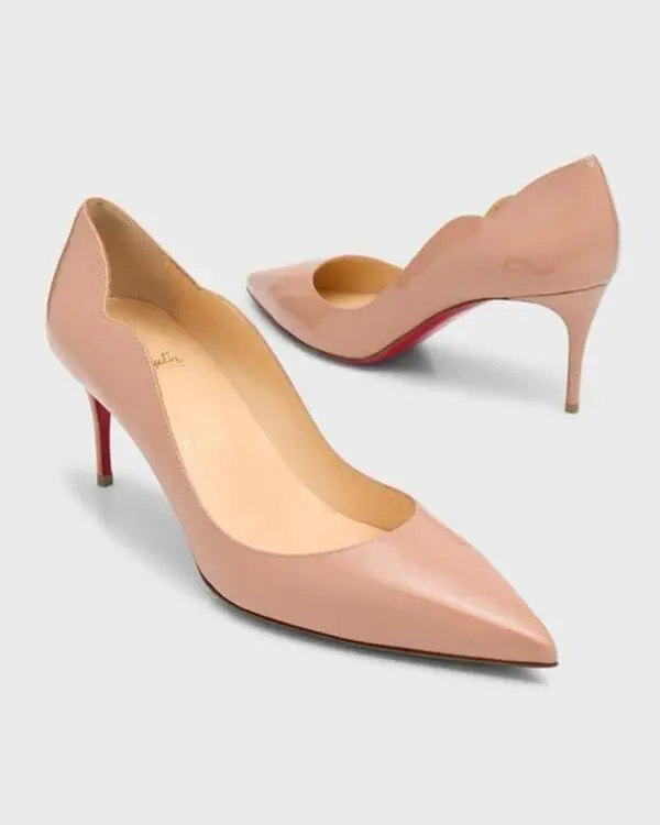 CHRISTIAN LOUBOUTIN 70mm Hot Chick Patent Pumps - Blush