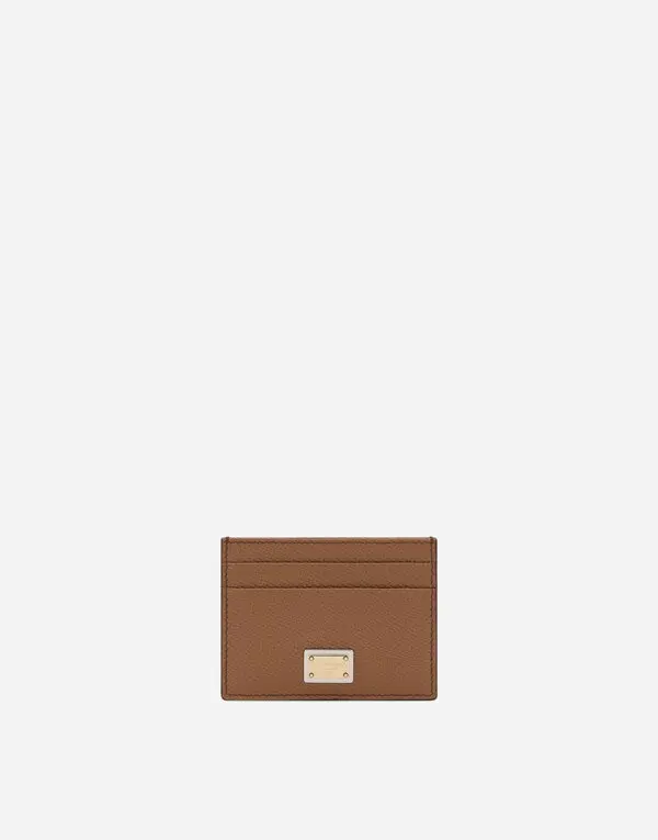Dolce & Gabbana Dauphine Calfskin Card Holder - Brown