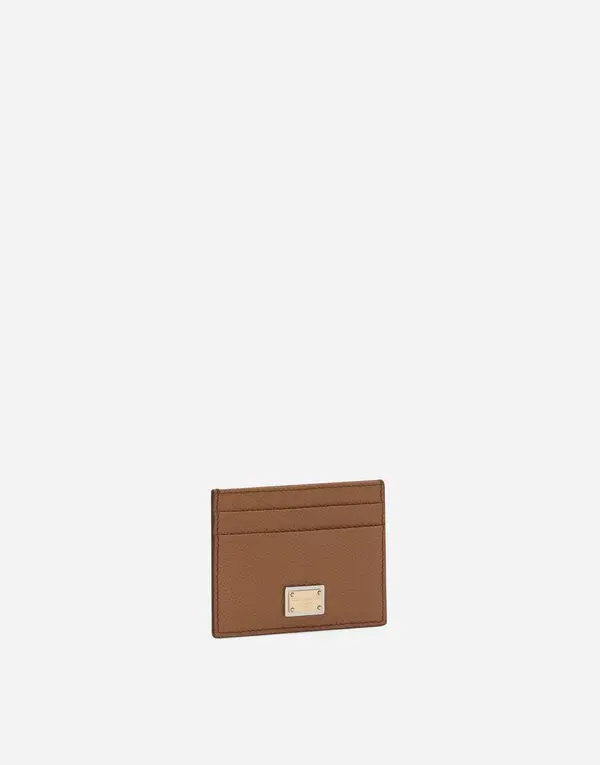 Dolce & Gabbana Dauphine Calfskin Card Holder - Brown