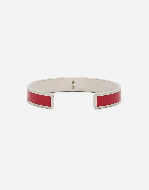 Dolce & Gabbana Enameled Bracelet With Dg Logo - Fuchsia