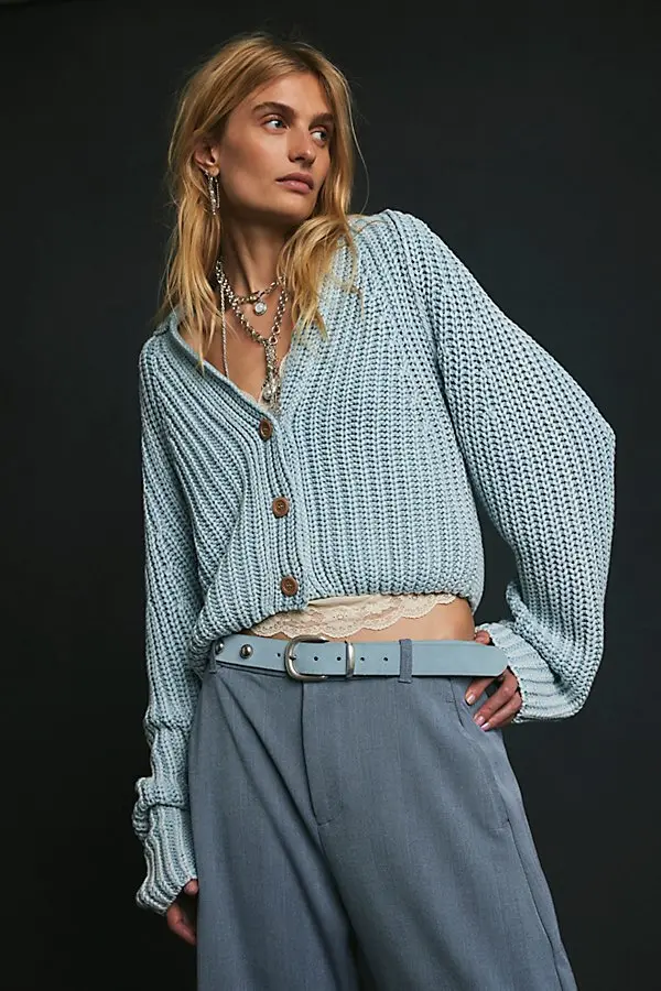 Free People Sweet Nothing Cardigan - Hazy Sky