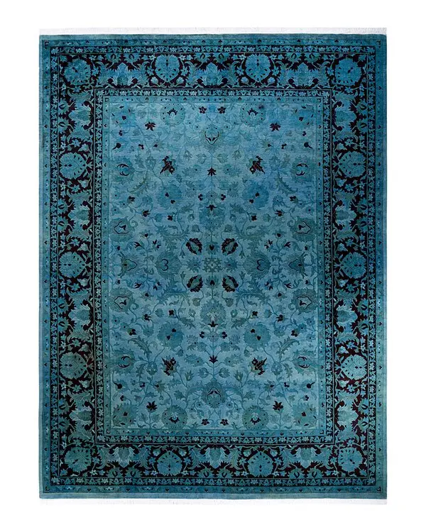 Bloomingdale'S Fine Vibrance M1342 Area Rug, 9'3 X 12'5 - Light Blue