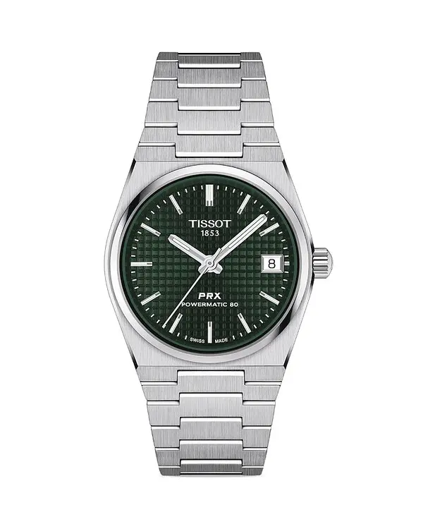 TISSOT Prx Powermatic 80 Watch - Green/silver