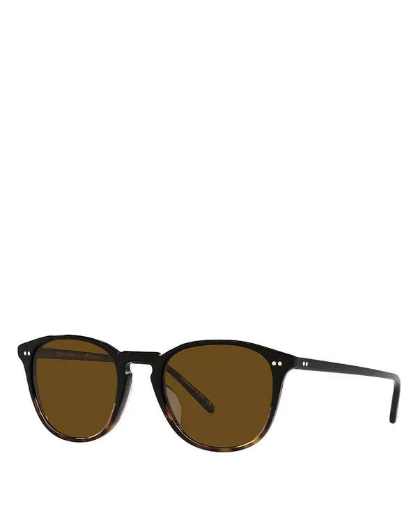 Oliver Spencer Forman L.a. Square Sunglasses, 51mm - Black/brown Polarized Solid