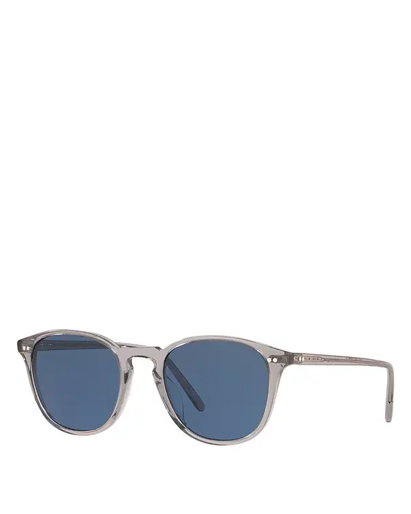 Oliver Spencer Forman L.a. Square Sunglasses, 51mm - Gray/blue Polarized Solid