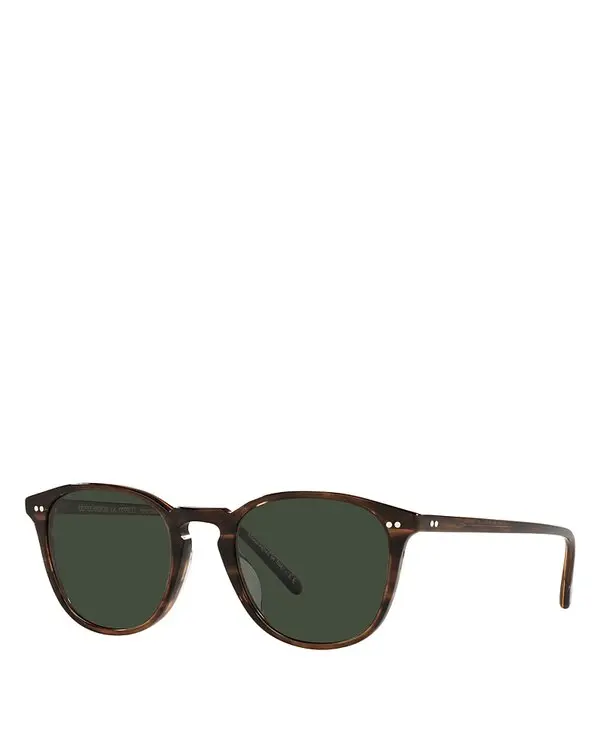 Oliver Spencer Forman L.a. Square Sunglasses, 51mm - Tortoise/green Polarized Solid