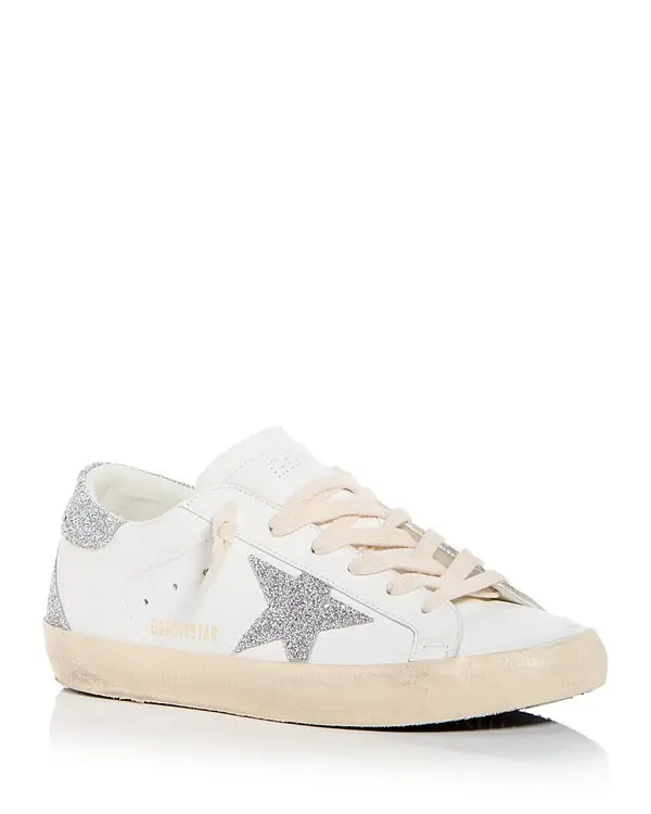 GOLDEN GOOSE Super-star Low-top Sneakers - White Silver