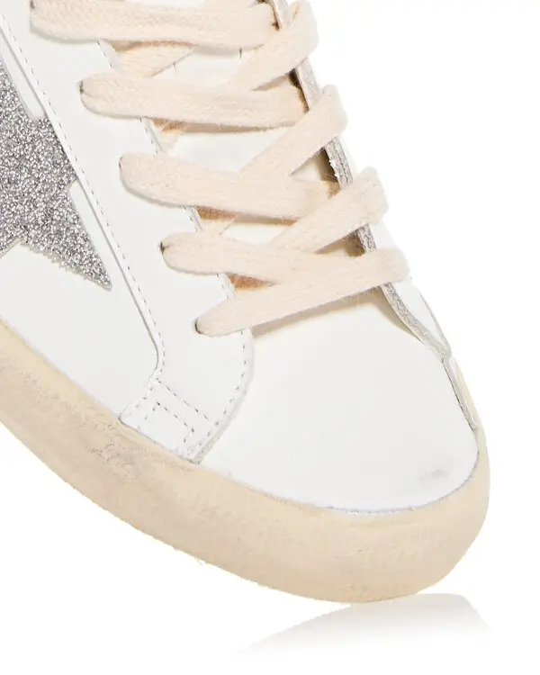 GOLDEN GOOSE Super-star Low-top Sneakers - White Silver
