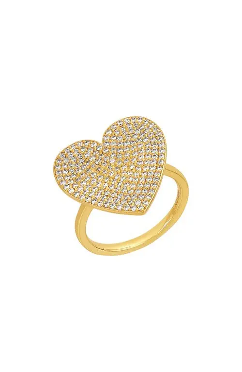Bony Levy Icon Pavé Diamond Heart Ring - Yellow Gold