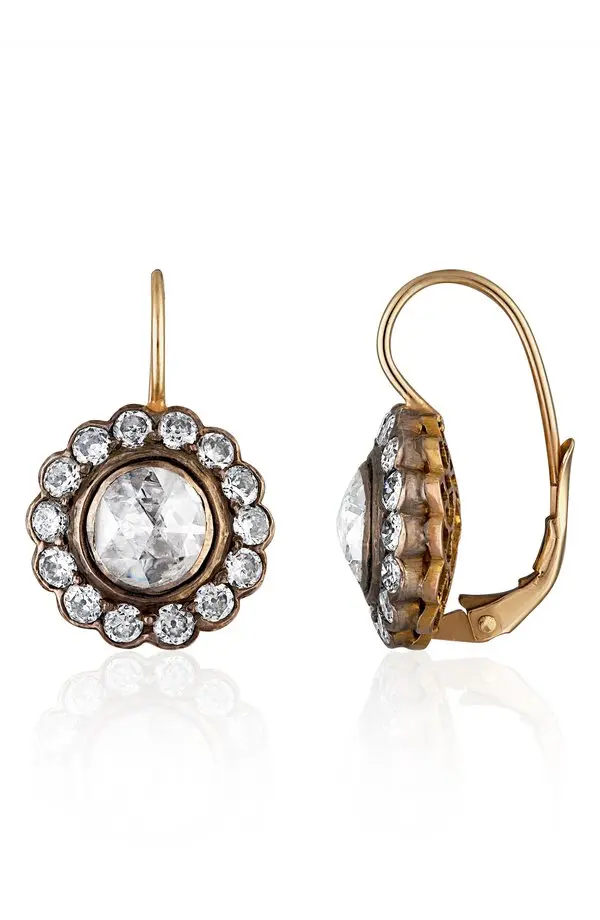 MINDI MOND Reconceived Rose Cut Diamond Drop Earrings