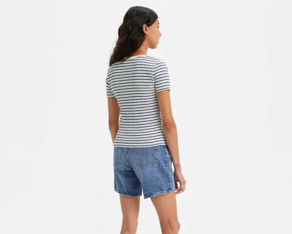 LEVI'S Short Sleeve Britt Snap Front Top