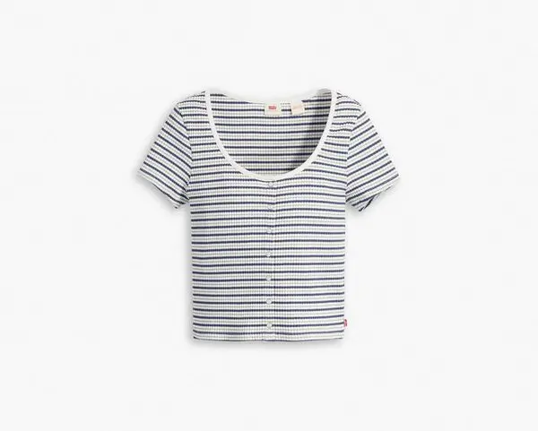LEVI'S Short Sleeve Britt Snap Front Top