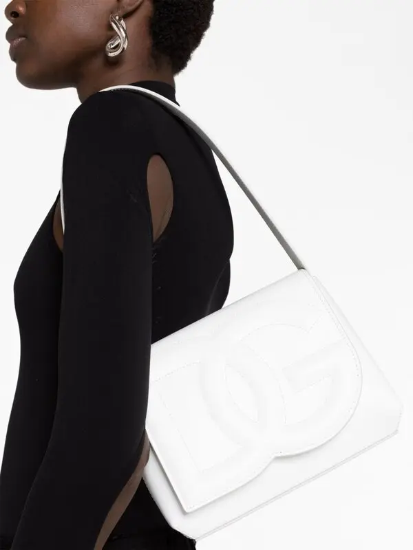 Dolce & Gabbana Logo-embossed Shoulder Bag - White
