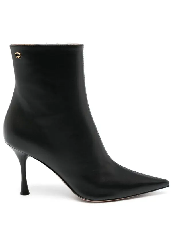 GIANVITO ROSSI 85mm Pointy-toe Leather Boots