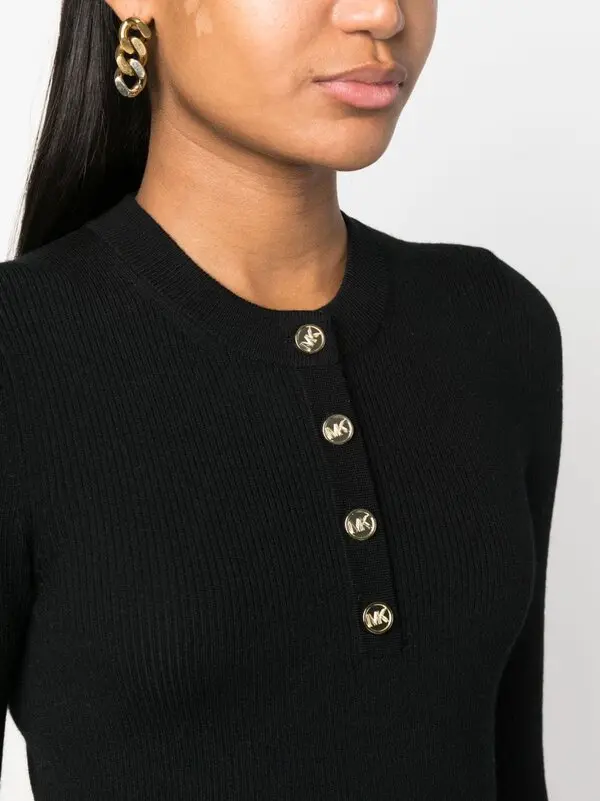 Michael Kors Button-fastening Long-sleeve Top