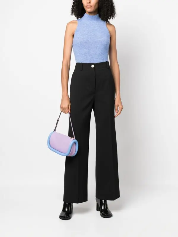 PATOU Mock-neck Knitted Top - Blue