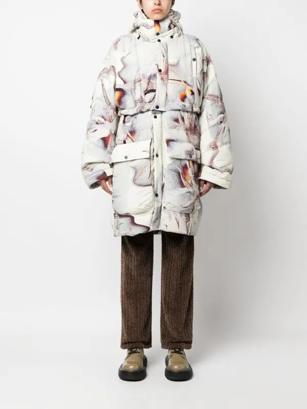Henrik Vibskov Padded Graphic Print Parka Coat