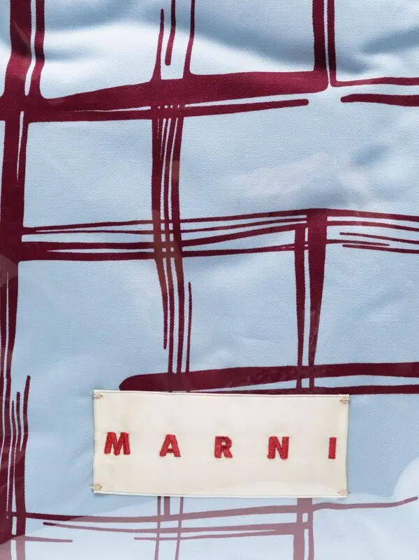 Marni Checked Padded Tote Bag - Blue