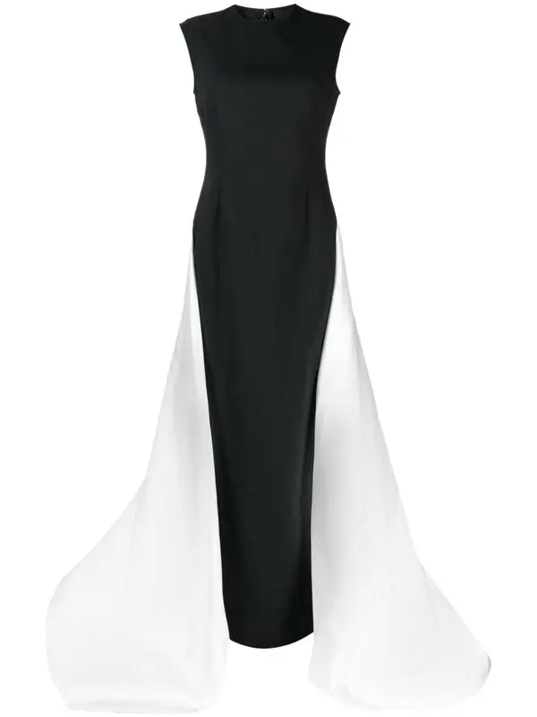Solace London Flor Sleeveless Train Dress