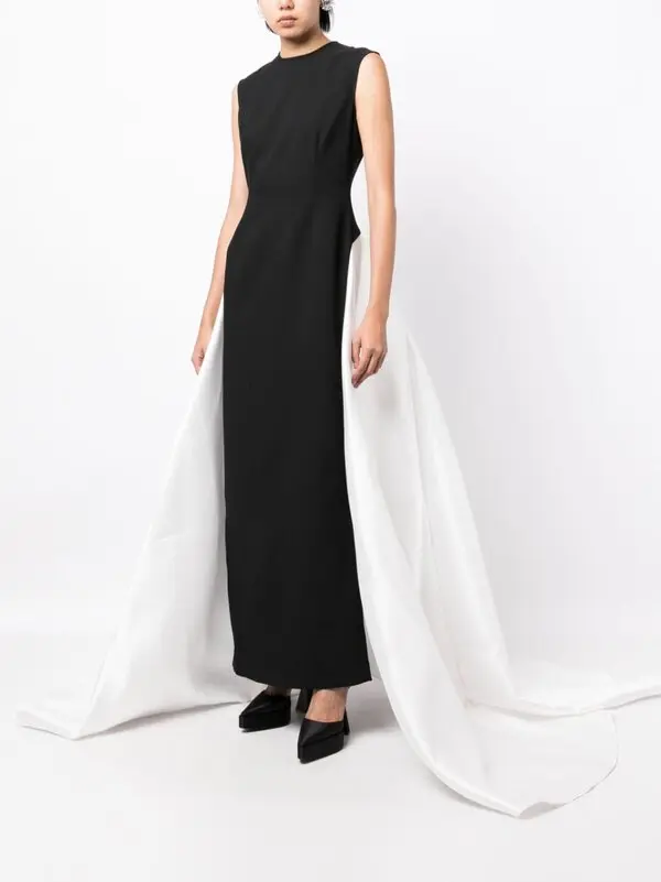 Solace London Flor Sleeveless Train Dress