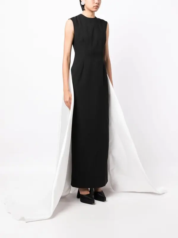 Solace London Flor Sleeveless Train Dress