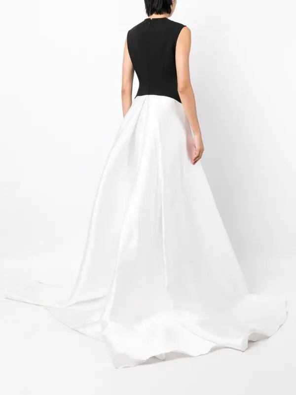 Solace London Flor Sleeveless Train Dress